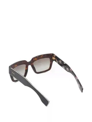 Prada Floral-print Square-frame Sunglasses