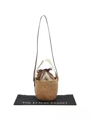 Chloé Small Woody Raffia Bucket Bag - Brown