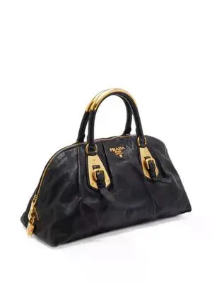 Prada Calf Leather Bauletto Satchel Bag