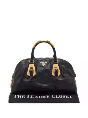 Prada Calf Leather Bauletto Satchel Bag