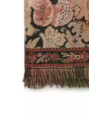 PIERRE-LOUIS MASCIA Jacquard-woven Fringed Scarf - Black