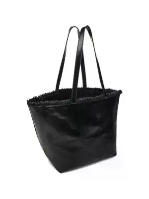 Alexander Wang Punch Shearling-trim Leather Tote Bag