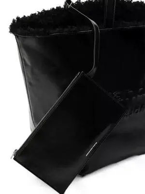 Alexander Wang Punch Shearling-trim Leather Tote Bag