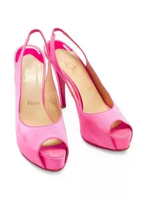 CHRISTIAN LOUBOUTIN Private Number Peep-toe Pumps