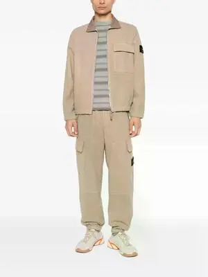 Stone Island Logo Patch Zip-up Jacket