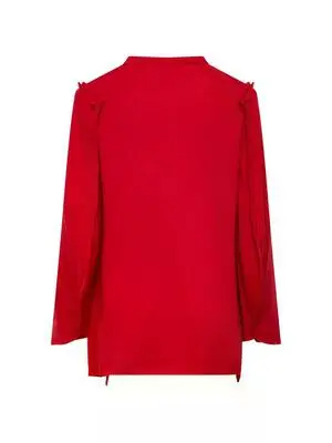 Comme Des Garçons Side-slit Sweater - Red