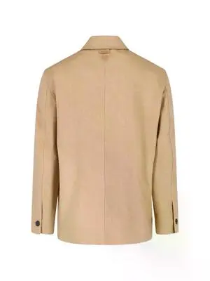 LARDINI Wool Zip-up Coat