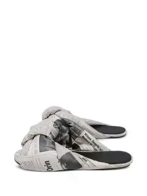 Balenciaga Newspaper Print Sandals