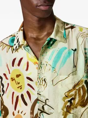 Paul Smith Ink Works Print Viscose-blend Shirt