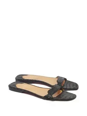 CHRISTIAN LOUBOUTIN Croc-embossed Leather Sandals