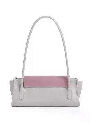 Marni Gray And Purple Leather Trunkette Bag - Grey