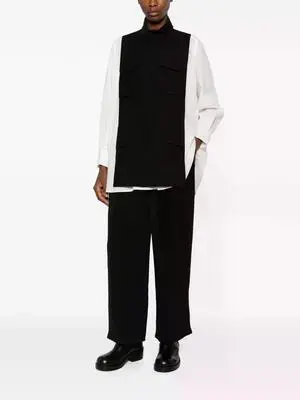Sacai Layered-panel Zip-up Shirt
