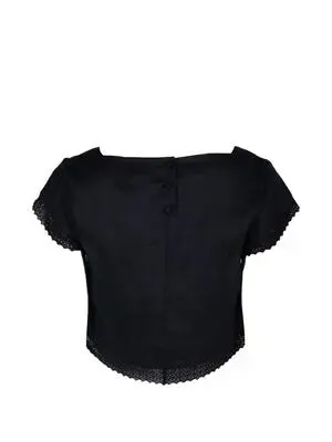 Posse Alfie Lace-trim Cropped Top
