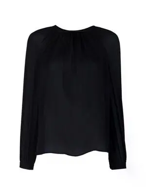 NILI LOTAN Saint Tropez Pleated Silk Top