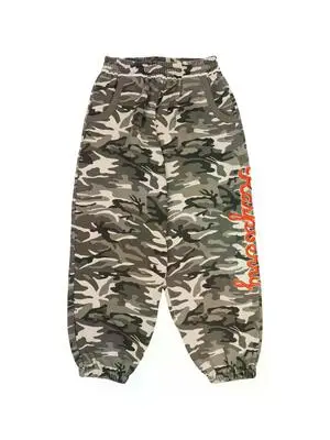 GV GALLERY Raspberry Hills Embroidered Track Pants - Green