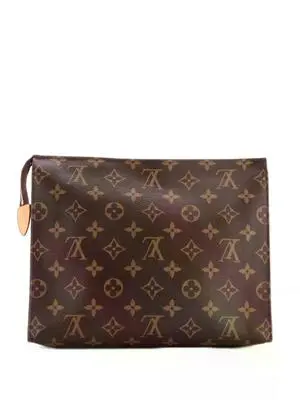 LOUIS VUITTON Monogram Canvas Toiletry Pouch 26 Clutch Bag - Brown