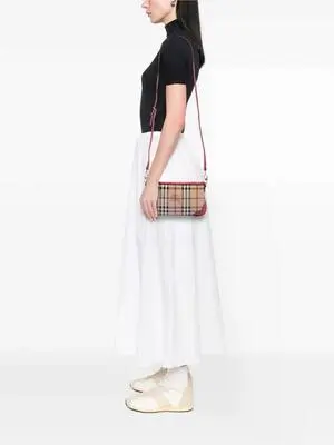 Burberry 2000-2017 Haymarket Check Coated Canvas Peyton Crossbody Bag