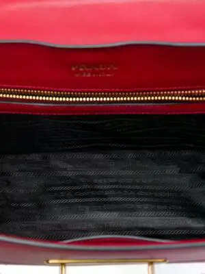 Prada Saffiano Trimmed City Calf Cahier Satchel