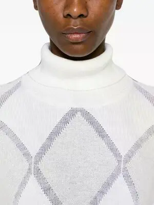 Peserico Argyle Roll-neck Sweater