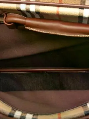 Burberry 20th Century Haymarket Check Coated Canvas Satchel