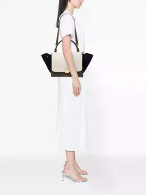 Celine Medium Tricolor Leather Trapeze Satchel
