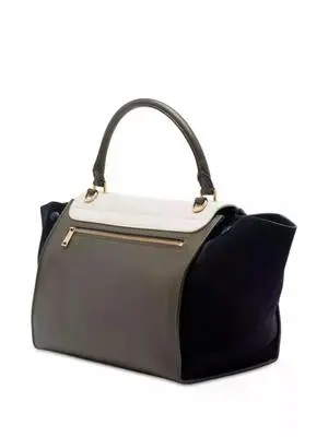 Celine Medium Tricolor Leather Trapeze Satchel