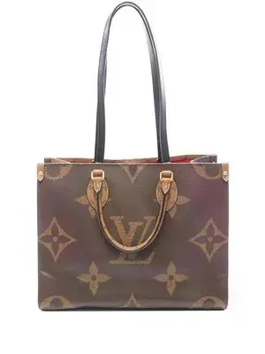 LOUIS VUITTON Monogram Reverse Giant Onthego Mm Satchel - Brown