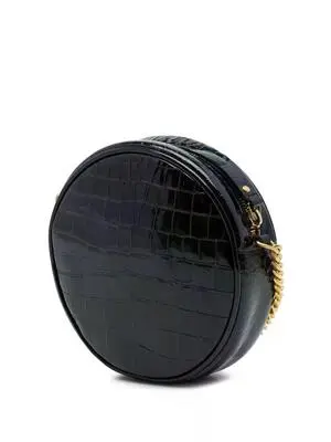 Saint Laurent Croc Embossed Patent Leather Camera Bag