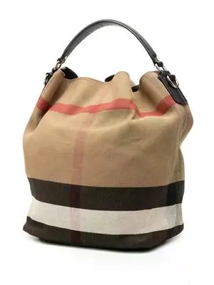Burberry 2015 House Check Canvas Ashby Satchel