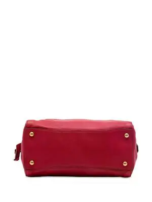 Prada 2010-2016 Vitello Daino Zip Top Convertible Tote Satchel