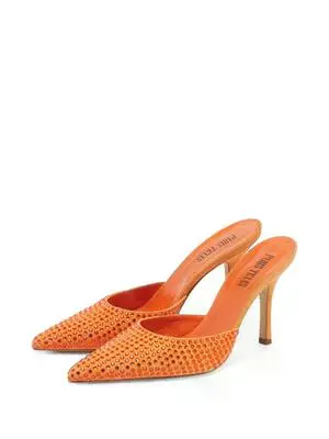 Paris Texas Hollywood Crystal-embellished Mules