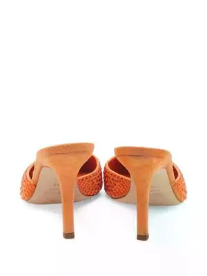 Paris Texas Hollywood Crystal-embellished Mules