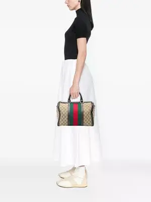 Gucci 2016-2026 Medium Gg Canvas Web Joy Boston Bag Satchel
