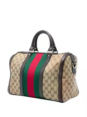 Gucci 2016-2026 Medium Gg Canvas Web Joy Boston Bag Satchel