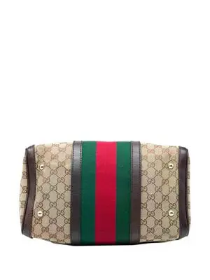 Gucci 2016-2026 Medium Gg Canvas Web Joy Boston Bag Satchel