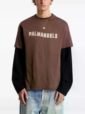 Palm Angels Logo-print Double-layer T-shirt
