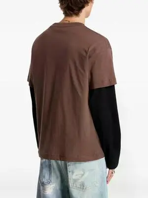Palm Angels Logo-print Double-layer T-shirt