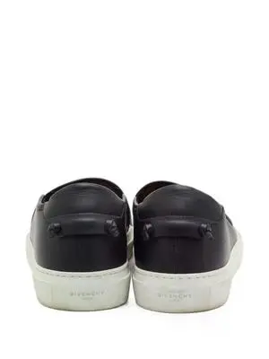 Givenchy Suede And Leather Star-patch Slip-on Sneakers