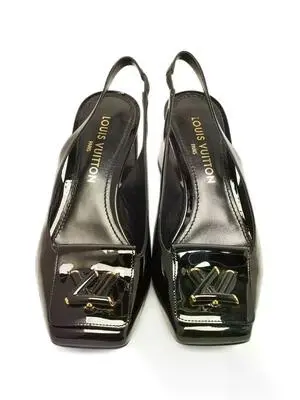 LOUIS VUITTON Patent Leather Slingback Pumps