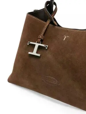 TOD'S T Timeless Suede Tote Bag