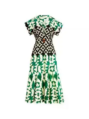 Silvia Tcherassi Printed Cotton Midi Dress