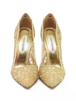 Manolo Blahnik Tone Mesh Pumps