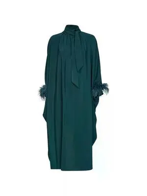 GIANLUCA CAPANNOLO Feather-trim Bow-tie Dress