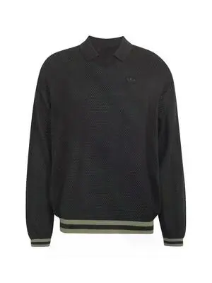Adidas Mesh-knit Logo-print Sweater