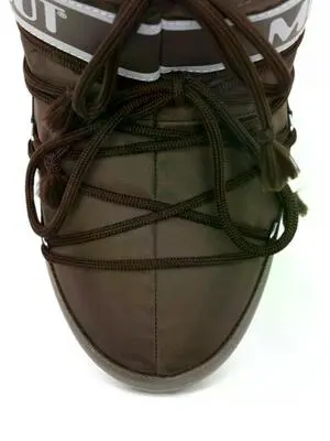 Moon Boot Logo-print Lace-up Boots - Brown