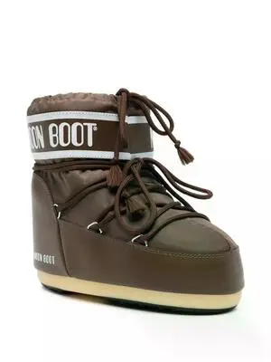 Moon Boot Logo-print Lace-up Boots - Brown