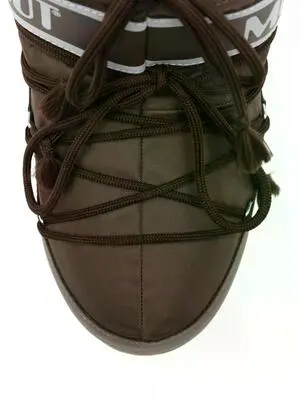 Moon Boot Logo-print Lace-up Boots - Brown