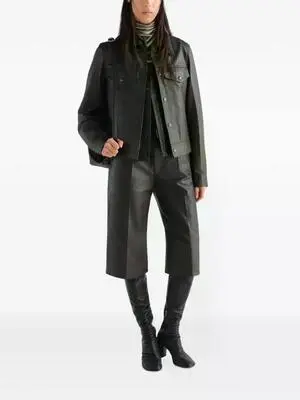 LEMAIRE Bermuda Shorts In Glossy Leather
