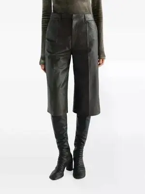 LEMAIRE Bermuda Shorts In Glossy Leather