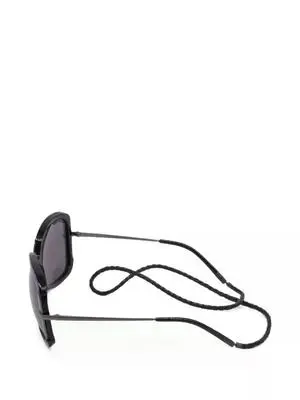 Bottega Veneta Intrecciato Strap Square Sunglasses